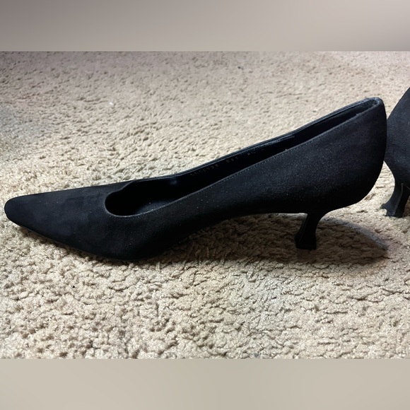 Salvatore Ferragamo | Shoes | Salvatore Ferragamo Felt Heels Black 95 ...